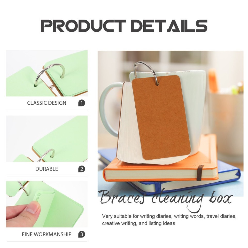 20 Pcs Blank Writing Cards Notepads Blank Memo Cards Students Words ...