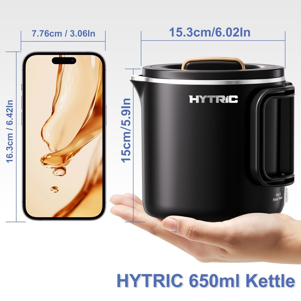 Travel Electric Kettle, 650ML Foldable Small Kettle, Portable Water ...
