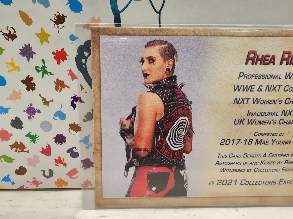 RARE!!! Rhea Ripley Authentic Kiss And Auto On-Card!!! WWE Superstar ...