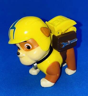 PAW Patrol RUBBLE Action Pack Pup Figure with Action Feature Jackhammer ...