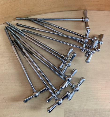 LUDWIG Lot of 12x Faucet Head Bass Drum TENSION T-ROD Parts 6-Inch 60s ...