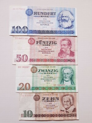 10,- bis 100,- Mark der DDR original alte Geld Scheine gut | eBay.de