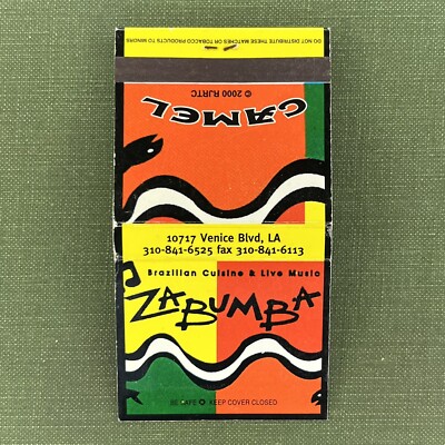 Vintage Matchbook Zabumba Brazilian Restaurant Venice CA Matches ...