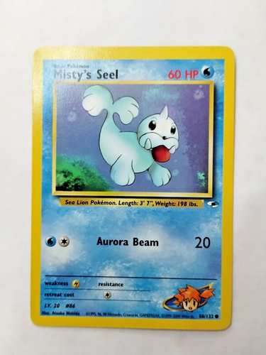 Pokémon Misty's Seel Gym Heroes 88/132 Regular Unlimited Common ...