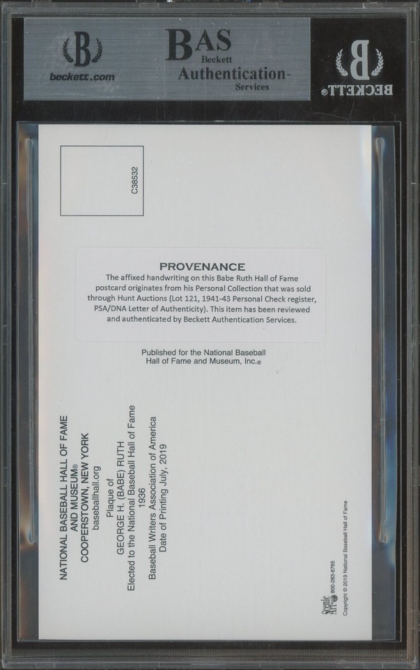 Babe Ruth HOF Signed Cut Handwriting AUTO BGS BAS Authentic | eBay