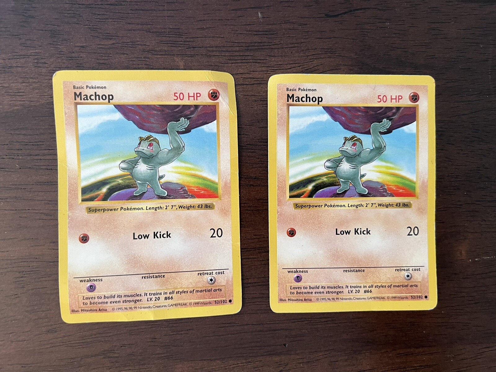 MACHOP - Base Set - 52/102 - Common - Pokemon Card SET OF TWO | eBay