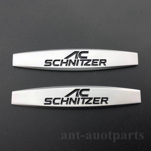 2x Metal AC Schnitzer Logo Emblem Fender Skirts Badge Sticker Auto ...