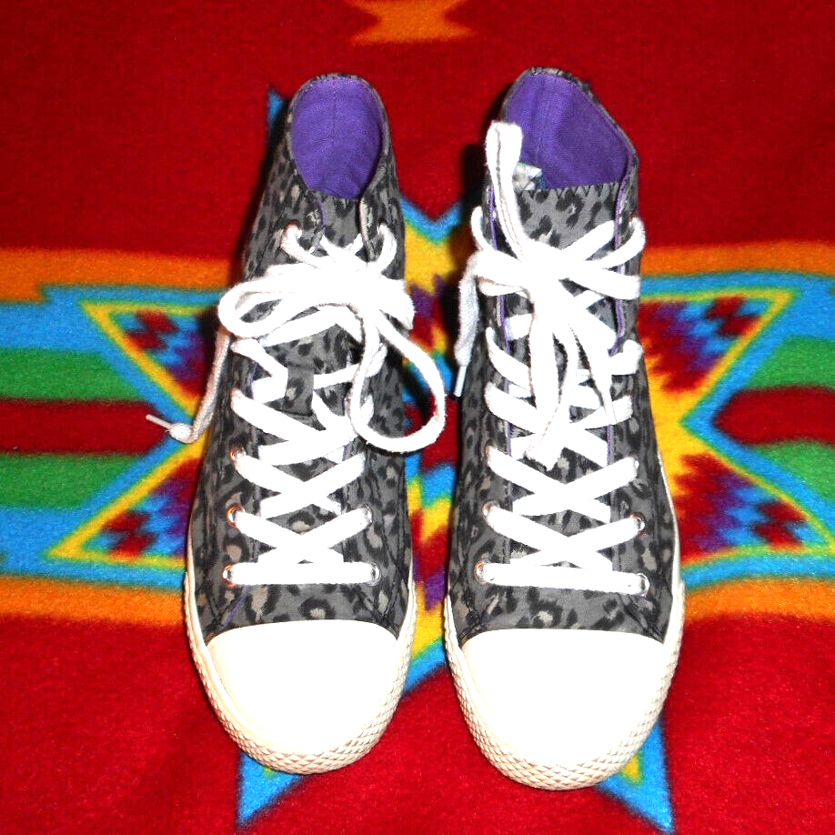AIRWALK High-Top Hi-Top Canvas Leopard Spots Design Sneakers Shoes *Tag ...