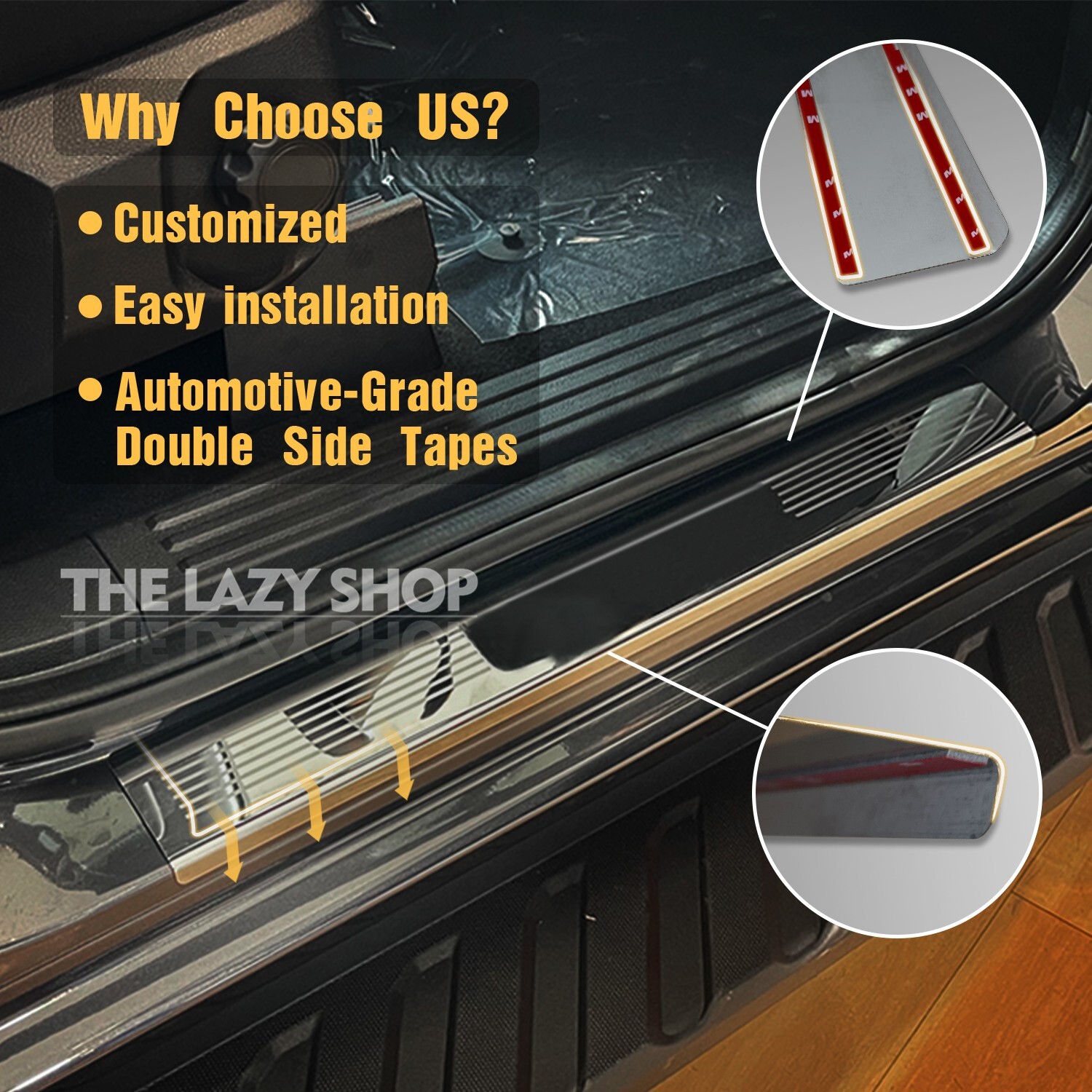 Stainless Steel Door Sills Protector for Volkswagen Amarok NF Dual Cab ...