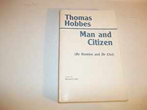 Man and Citizen: (De Homine and De - Paperback, by Hobbes Thomas; Gert ...