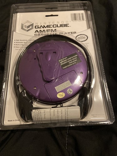 Rare Nintendo Gamecube promo FM/AM Stereo Cassette player"indigo Purple ...