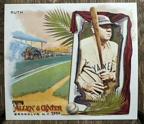 2024 Topps Allen & Ginter #N43-19 Babe Ruth Box Topper Yankees Case Hit ...