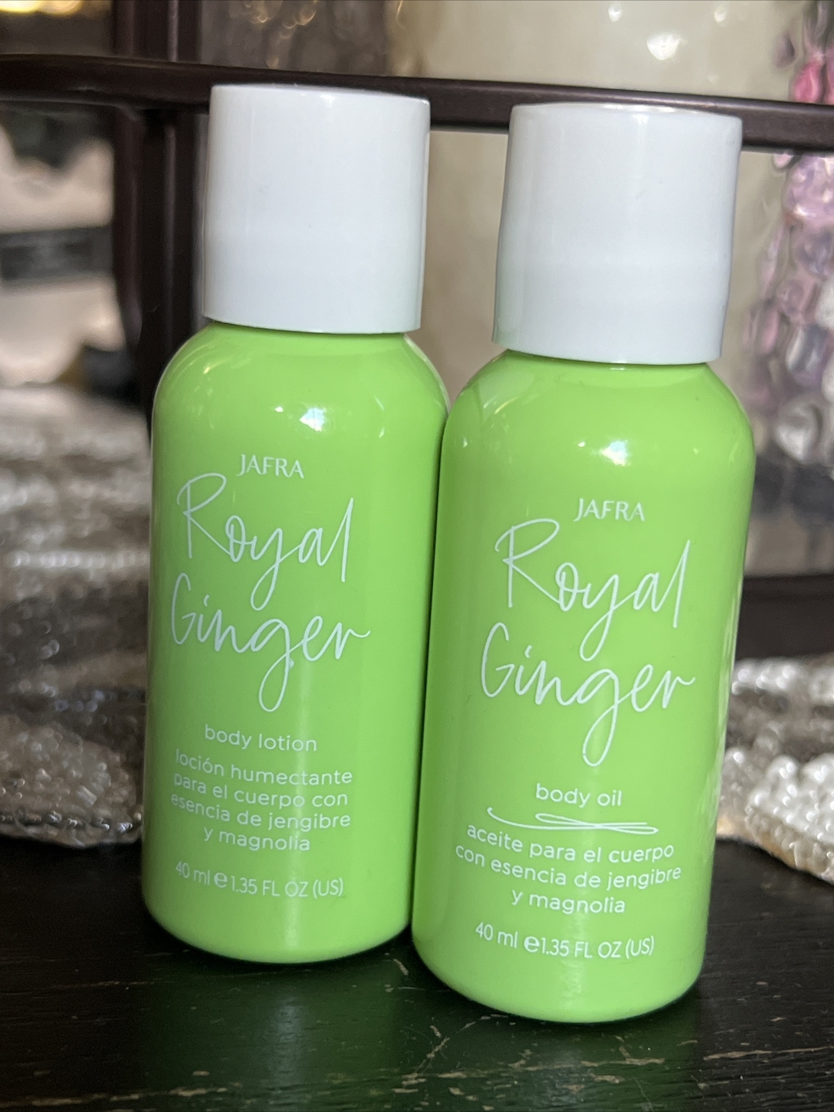 Jafra Royal Ginger Bidy Oil And Body Lotion Travel Size 1.35 fl oz | eBay
