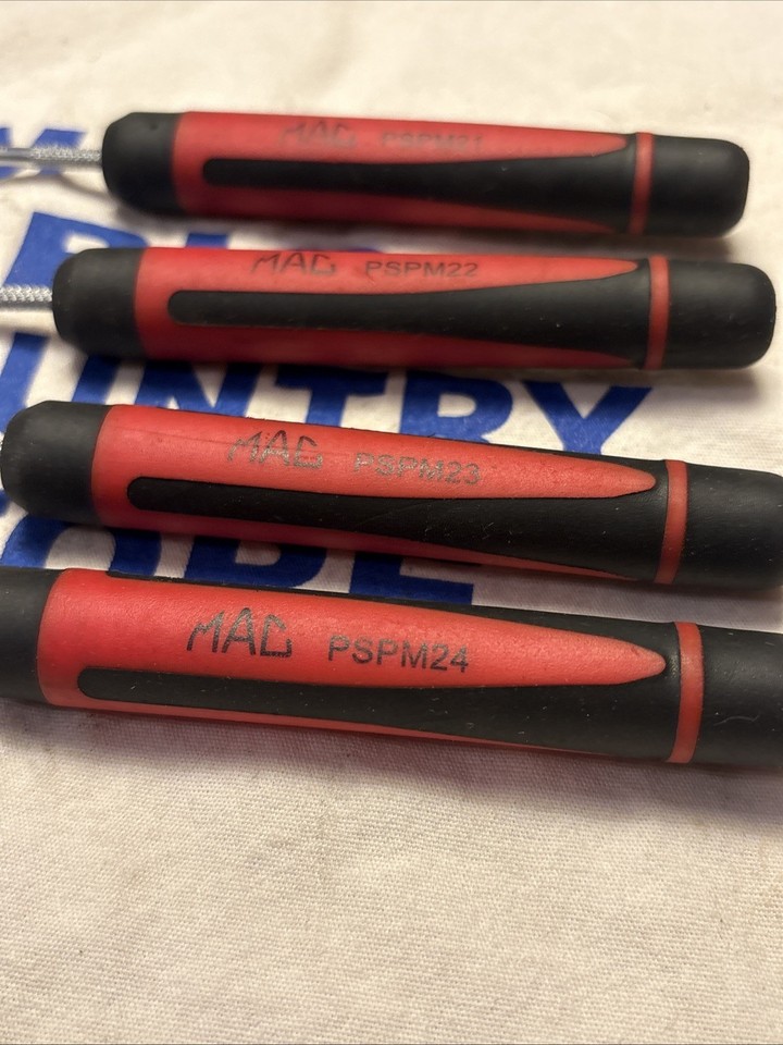 Mac Tools 4pc Comfort Grip Handle Pick Set Red/Black | eBay