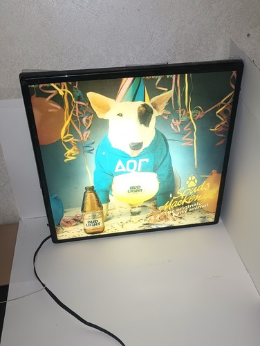 Bud Light Beer Sign Spuds Mackenzie lighted Original Party Animal 1987 ...