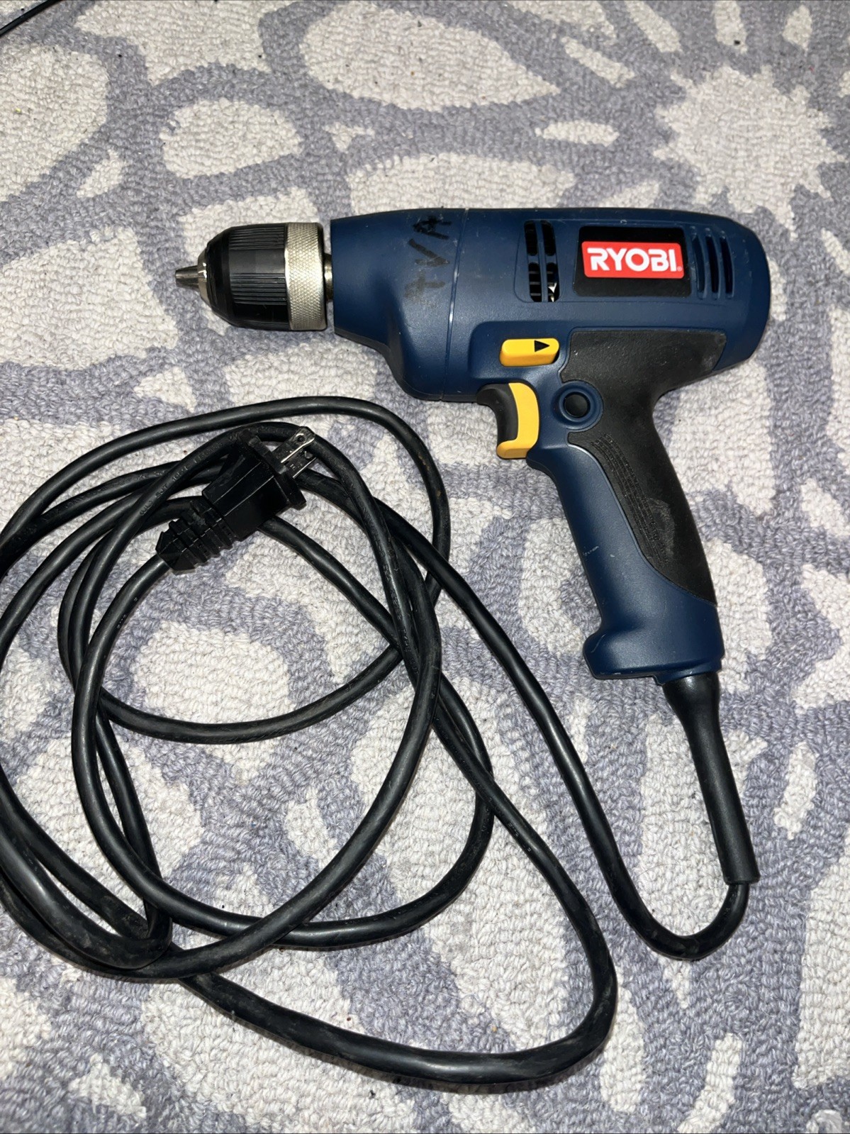 Ryobi D41 3/8” Keyless Reversible VSR Corded Electric Drill 120V 4.5 ...