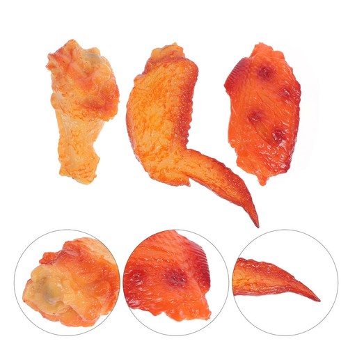 3 Pcs Realistic Toy Food Lifelike Chicken Legs Wing Ornament Wings | eBay
