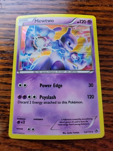 EXC - Pokemon Mewtwo 53/113 Holo Rare Legendary Treasures | eBay