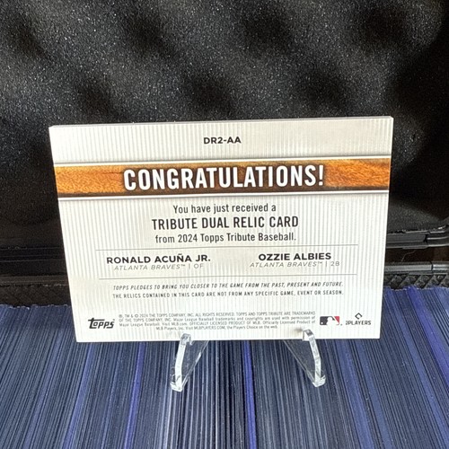 2024 Topps Tribute Dual Relic Ronald Acuna Jr. Ozzie Albies Green /99 ...