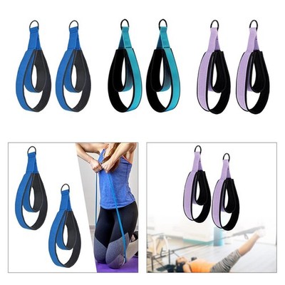 2x Pilates Double Loop Strap Pilates Equipment D Rings Straps Handle ...
