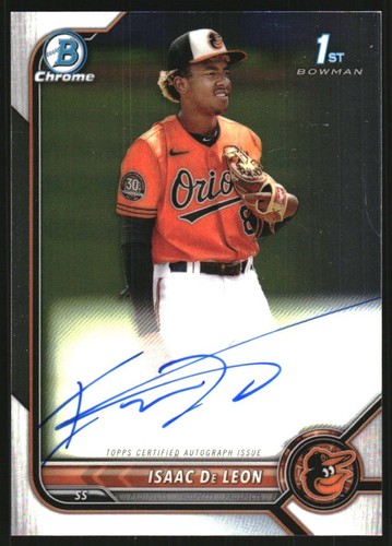 2022 Bowman Chrome Prospect Autographs #CPAID Isaac De Leon Auto | eBay