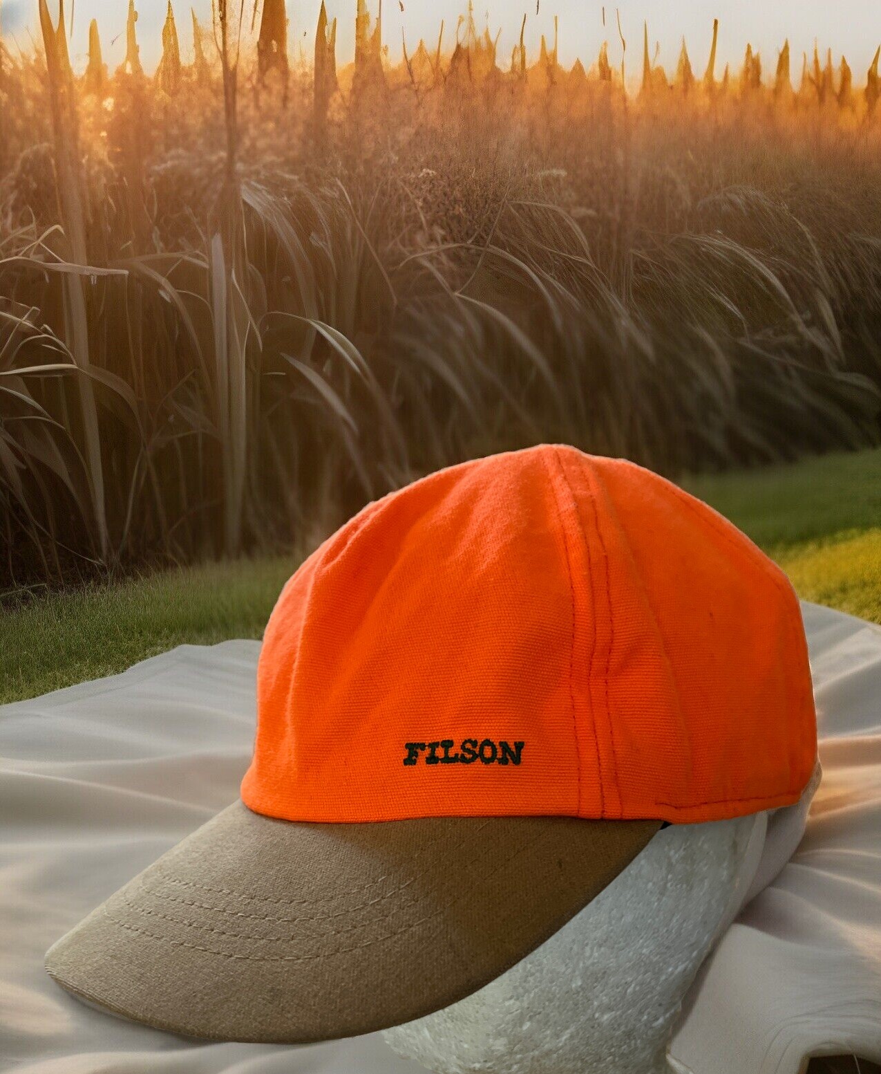 FILSON Ear Flaps Hat Men’s fitted size S Blaze Orange Insulated Cap ...