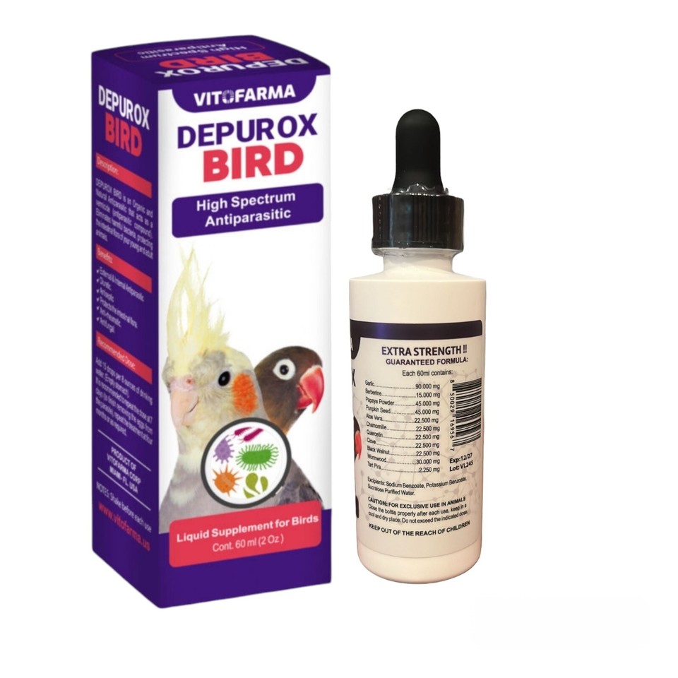 DEWORMER FOR BIRDS DEPUROX BIRD VITOFARMA ANTIPARASITIC FOR BIRD 60 ML ...