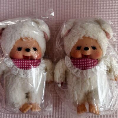 Monchhichi Friends Chum the Sheep Stuffed Toy Plush S Size set of 2 New ...