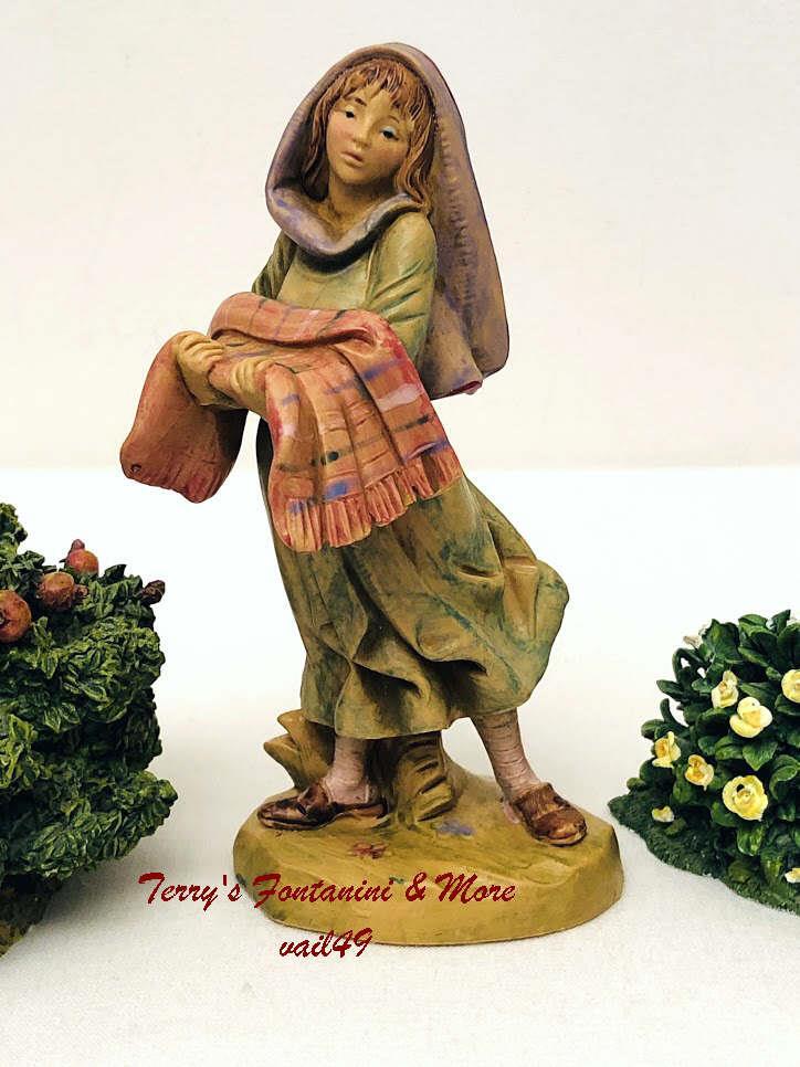 FONTANINI DEPOSE ITALY 5"GABRIELA 1995 LE NATIVITY VILLAGE FIGURE 65281 ...