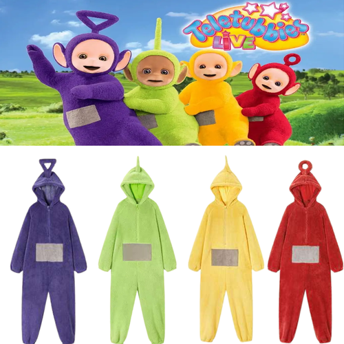 Anime Teletubbies Cosplay Costume Women's Winter Warm Pajamas Sleepwear ...