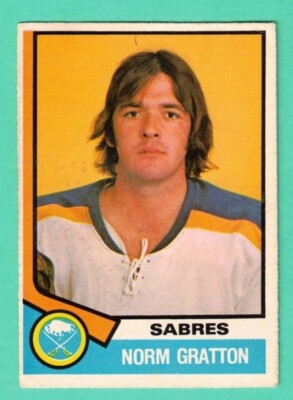 (1) NORM GRATTON 1974-75 O-PEE-CHEE # 288 SABRES ROOKIE VG CARD (H0325 ...