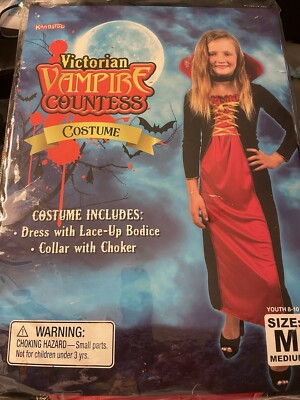 Kangaroo Victorian Vampire Countess Halloween Costume Youth Size MED 8 ...