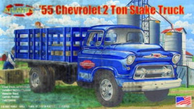 Atlantis 1955 Chevrolet 2-Ton Stake Truck - Plastic Model Truck Kit - 1 ...