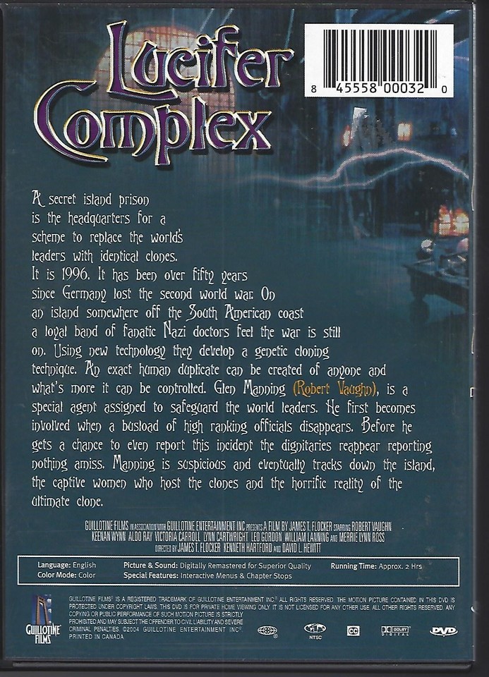 LUCIFER COMPLEX (DVD) Rare | eBay