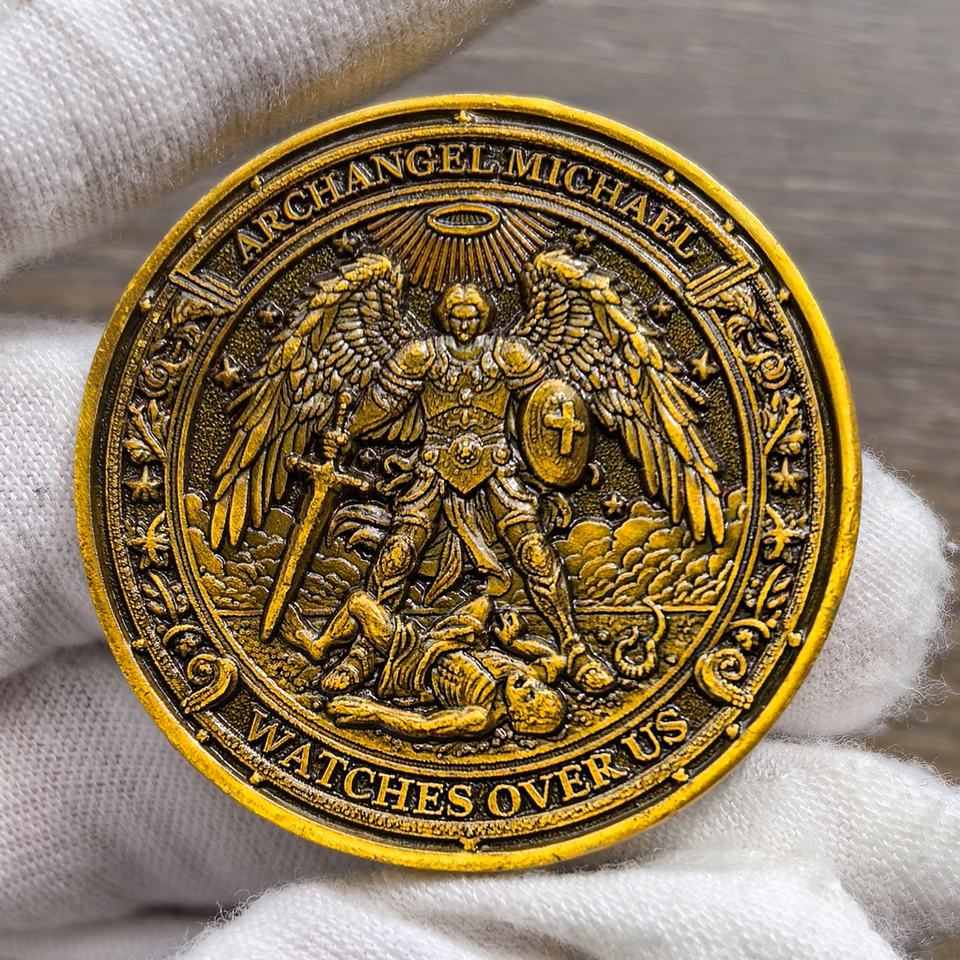 The Archangel Michael Protection Challenge Coin | eBay