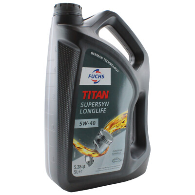Fuchs TITAN SUPERSYN LONGLIFE SAE 5W-40 Engine Oil 5 Liter for Audi BMW ...