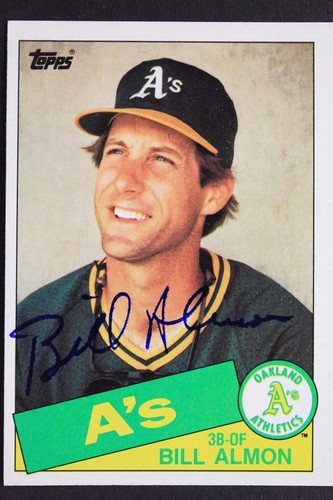 Bill Almon Oakland A's Brown Univ Autographed 1985 Topps #607 Signed ...