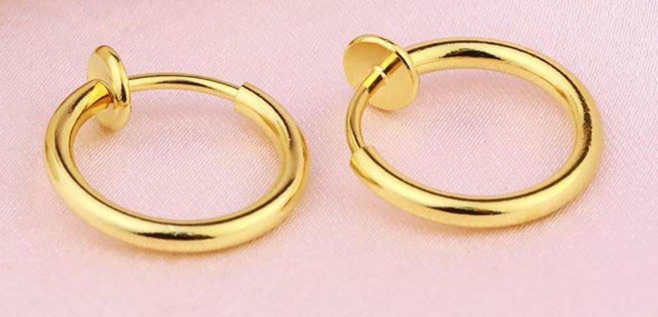 1 Pair Spring Clip On Hoops Earrings ½" or 13MM 9 Colors Men Women | eBay