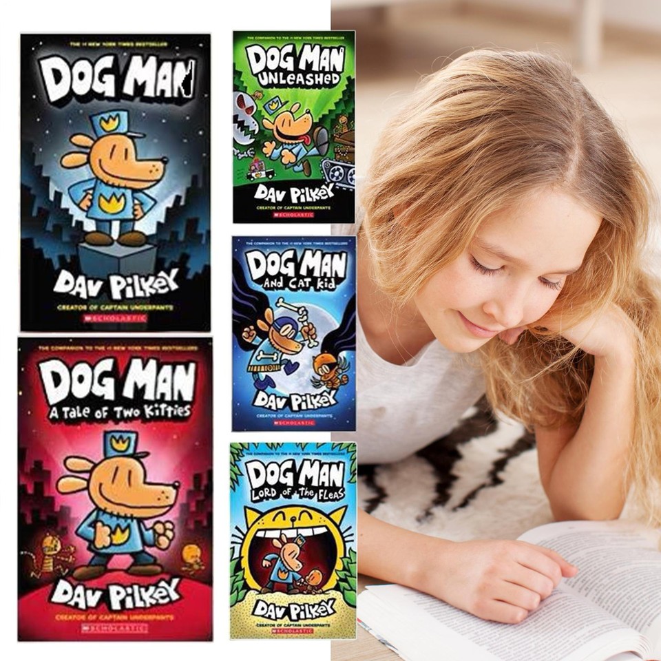 Dog Man Series 1-10 books Set dogman Children's Collection by Dav ...