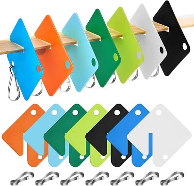 70 Sets Key Tags Blank Slotted Plastic White Key Tags Ring Numbered Key ...