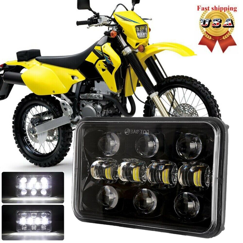 4x6" Motorcycle Square LED Headlight Beam for Honda XR650L XR250L ...