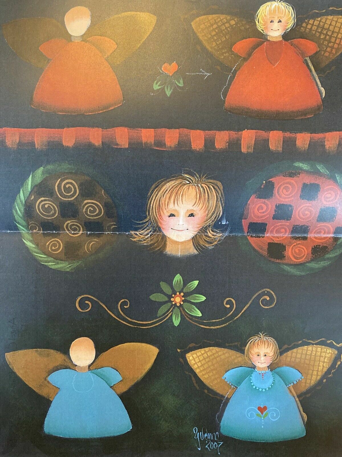 Vintage DELUXE Tole Pattern Packet: Angel Candle Plates by Yvonne ...