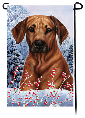 Rhodesian Ridgeback Winter Berries Garden Flag | eBay