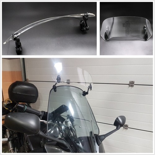 Wind Deflector Windshield Windscreen Adjustable Motorcycle Spoiler ...