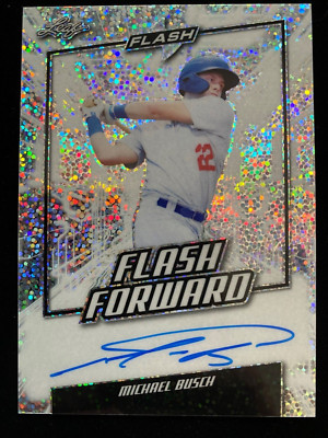 2019 Leaf Flash Forward MICHAEL BUSCH Rookie AUTO #FF-MB1 Chicago Cubs ...