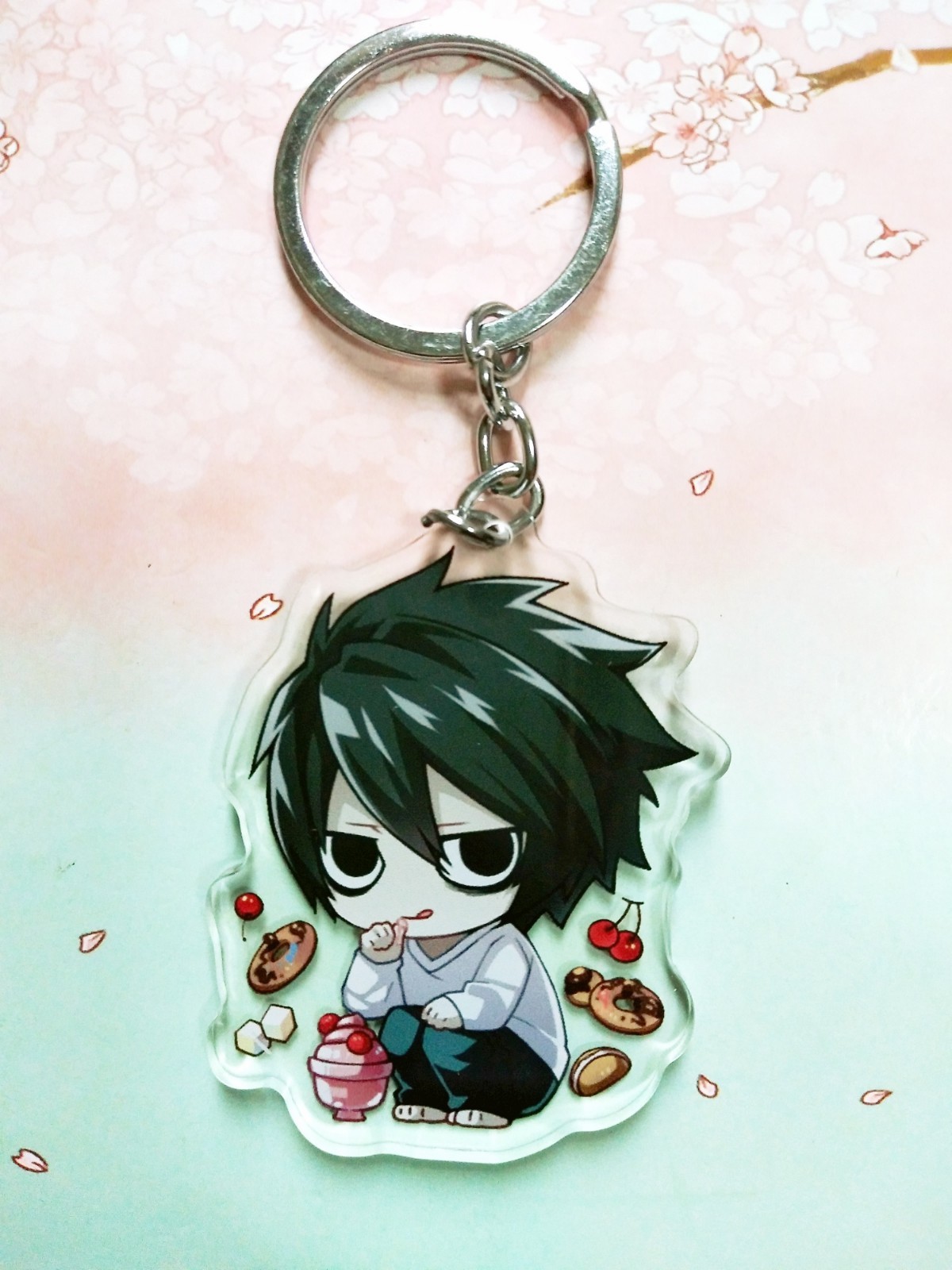 Anime Death Note L Yagami Light Acrylic Keychain Keyring | eBay