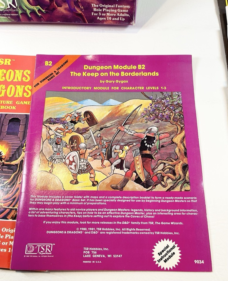 Dungeons & Dragons Fantasy Adventure Game Basic Boxset w/dice TSR ...