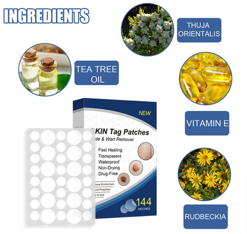 Skin Tag Remover Patches Quick Effective Mole Wart Removal Pad Sticker ...