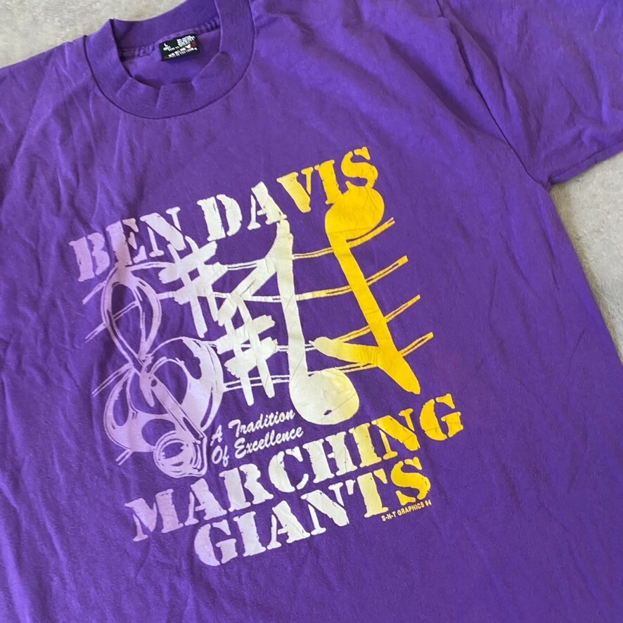 Ben Davis T-Shirt Mens Large Marching Giants Vintage Single Stitch Tee ...