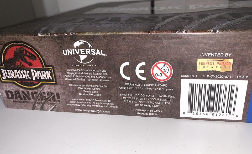 Jurassic Park Danger Adventure Game Ravensburger Lex Murphy Complete ...